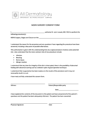 Fillable Online Mohs-Surgery-Consent-Form.docx Fax Email Print - pdfFiller