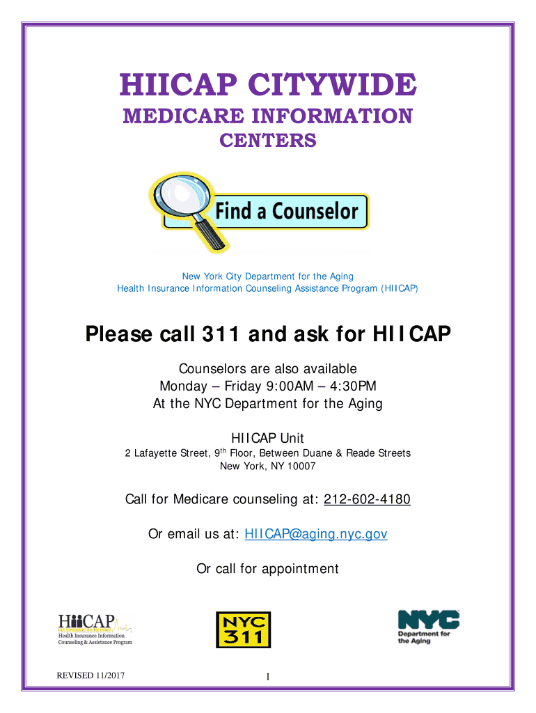 Fillable Online NYSOFA - HIICAP - New York State Office for the Aging ...
