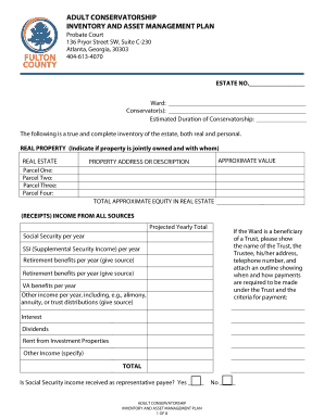 Fillable Online Georgia Probate Court Standard Forms and General ...