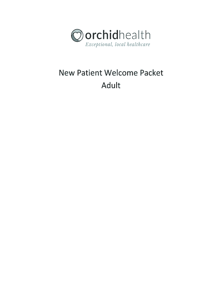 Fillable Online New Patient Welcome Packet Adult - Orchid Health Fax ...