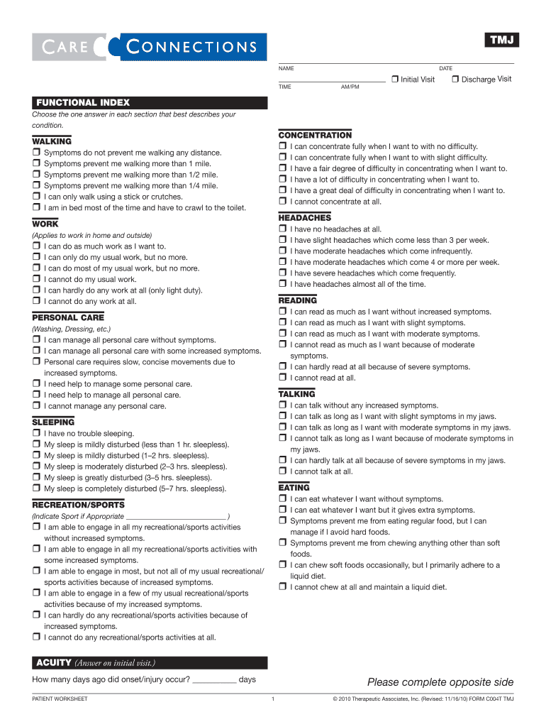 Fillable Online TMJ Disorders - National Institute of Dental and ...