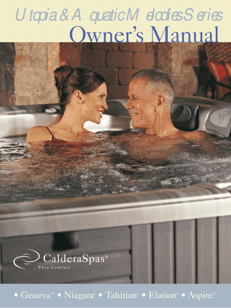 Fillable Online 300988 Utopia Manual Rev A 06 - The Spa Works Fax Email ...