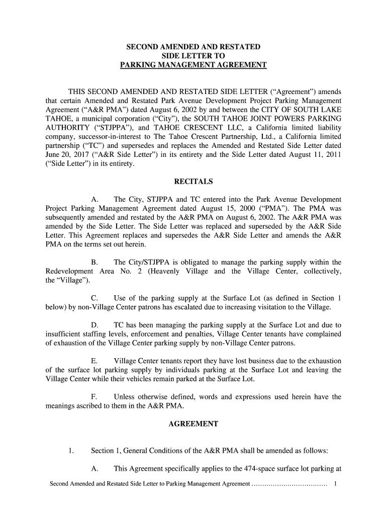 Fillable Online Amendment and Restatement Agreement - SEC.gov Fax Email ...