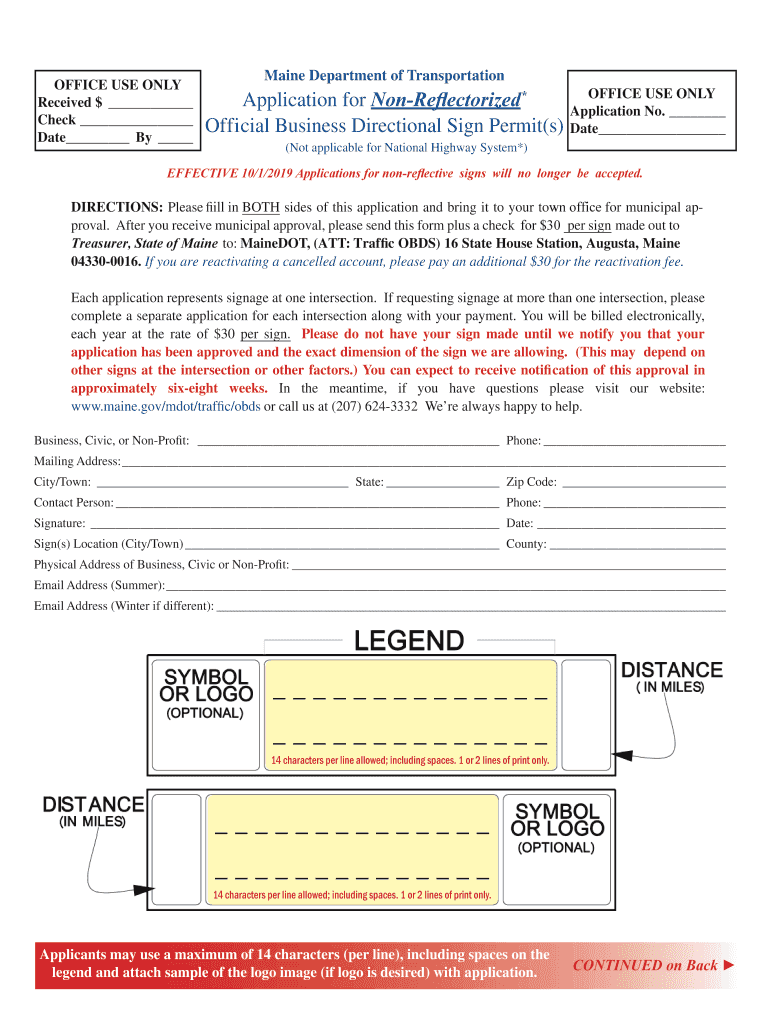 Fillable Online application for on-premise sign permit - Bay County, FL ...