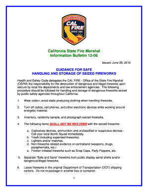 Fillable Online osfm fire ca Appendix Safe Handling and Use of ...