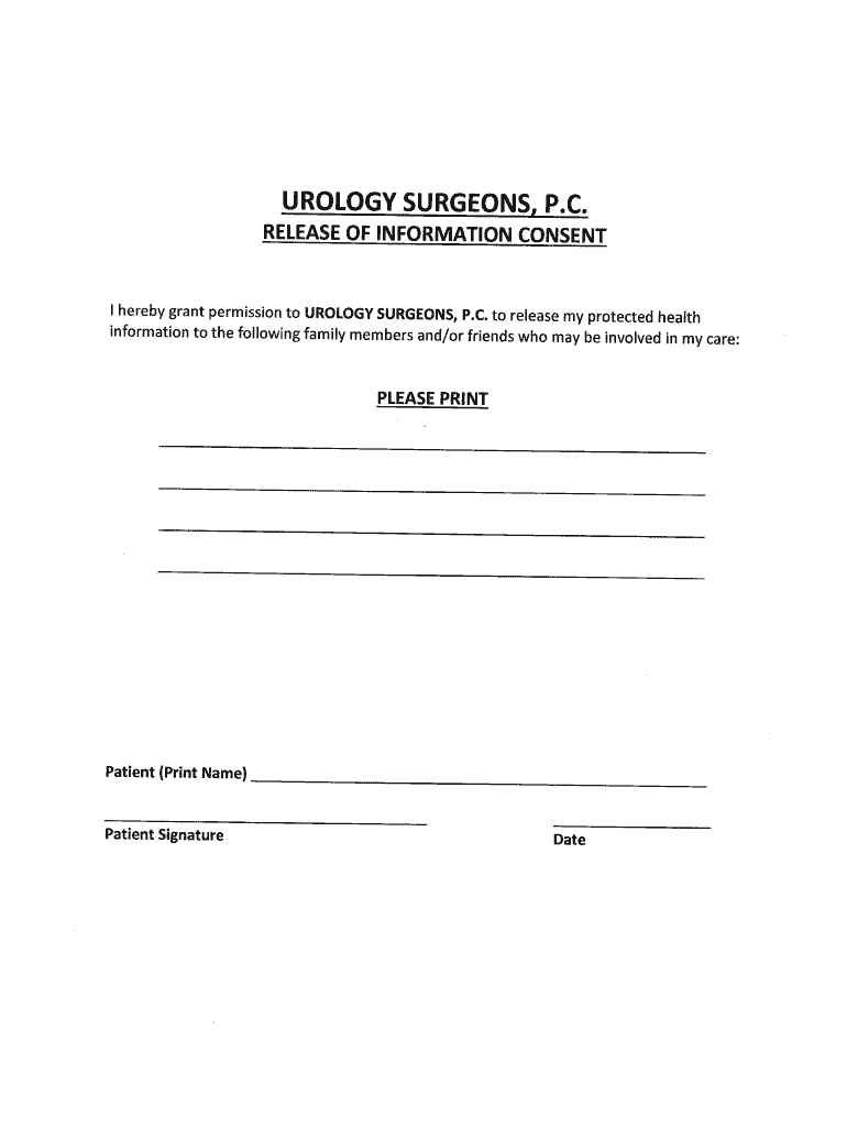 Fillable Online urology surgeons new patient forms - Urology Surgeons ...