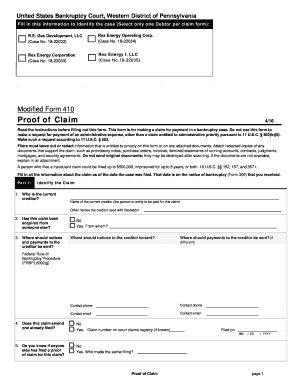 Fillable Online Electronic Proof of Claims - United States Bankruptcy ...
