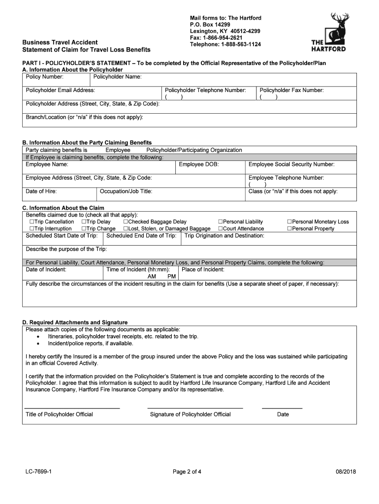 Fillable Online BTA Travel Loss Claim Form Fax Email Print - pdfFiller