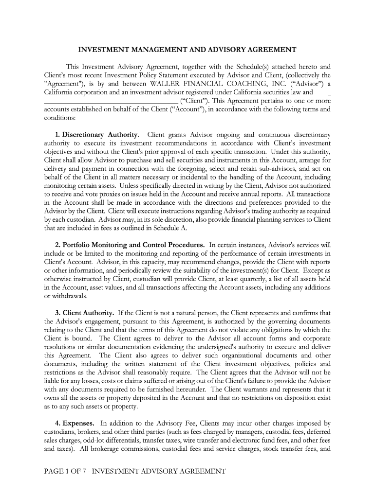 Fillable Online RIA Service Agreement Template 408(b)(2) - SlideShare ...