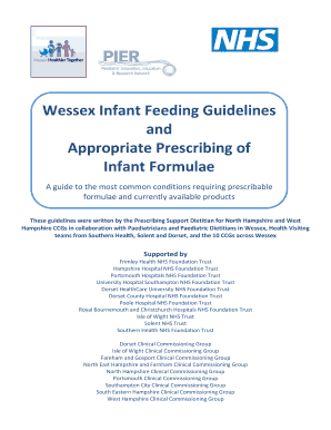 Fillable Online Prescribing Guidelines for Specialist Infant Formula ...