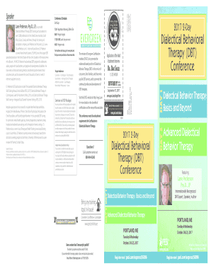 Fillable Online Dialectical Behavioral Therapy (DBT) Conference ...