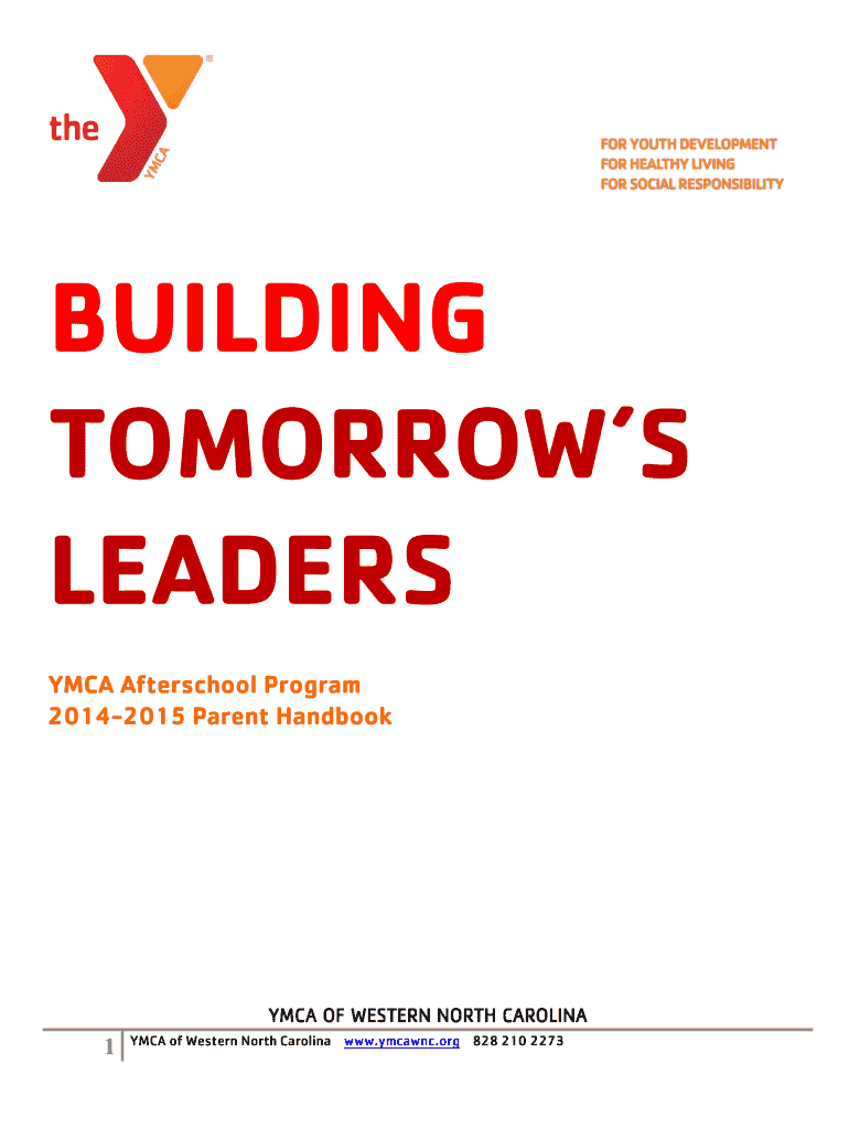 Fillable Online Child Care Services Parent Handbook - YMCA of Western ...