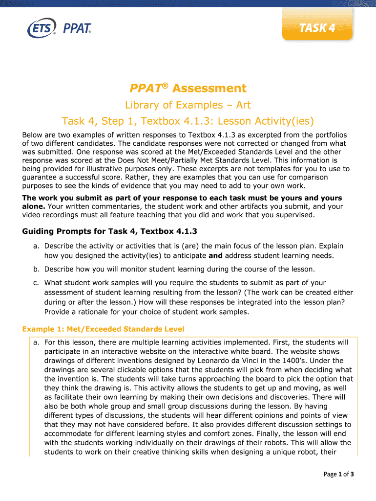 Ppat Task 4 Requirements - Fill Online, Printable, Fillable, Blank ...