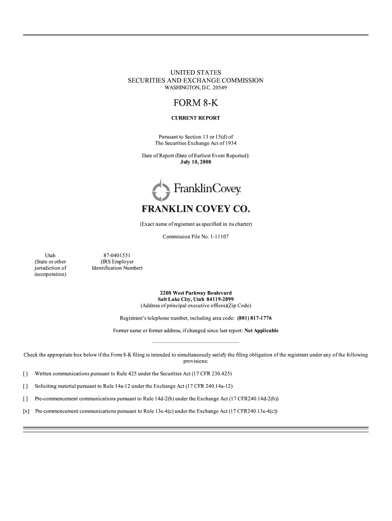 Fillable Online Pre-commencement communications pursuant to Rule 13e-4(c) under the Exchange Act ...