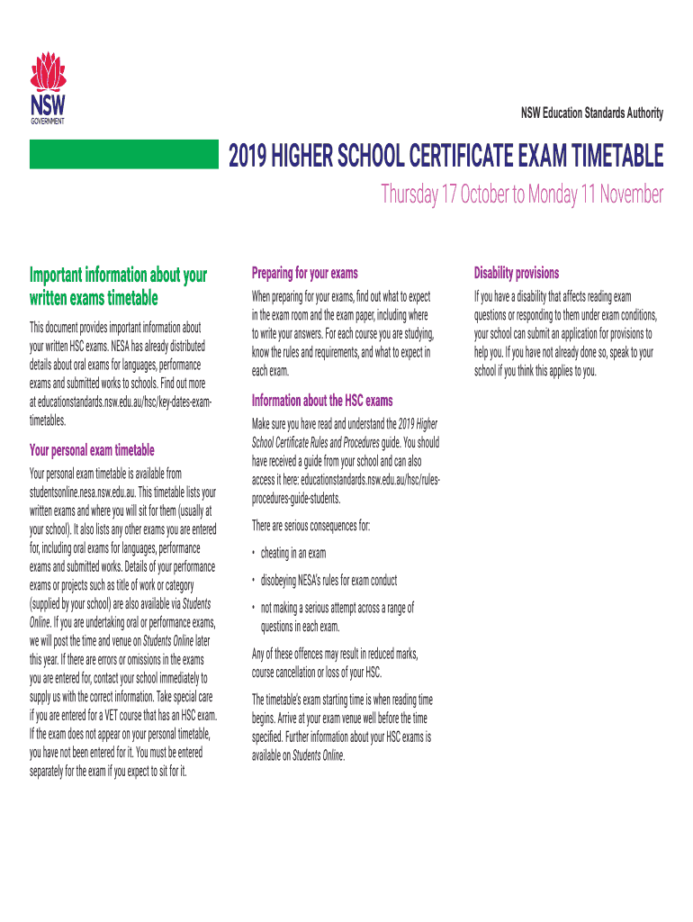 Fillable Online NSW Education Standards Authority Fax Email Print ...