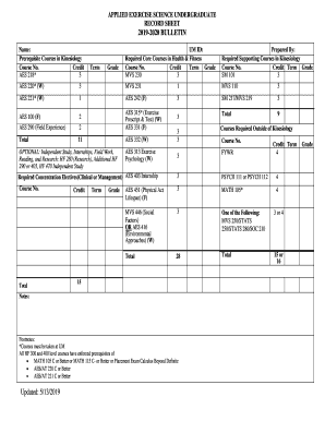Fillable Online AES Record Sheet 2019-20 Fax Email Print - pdfFiller
