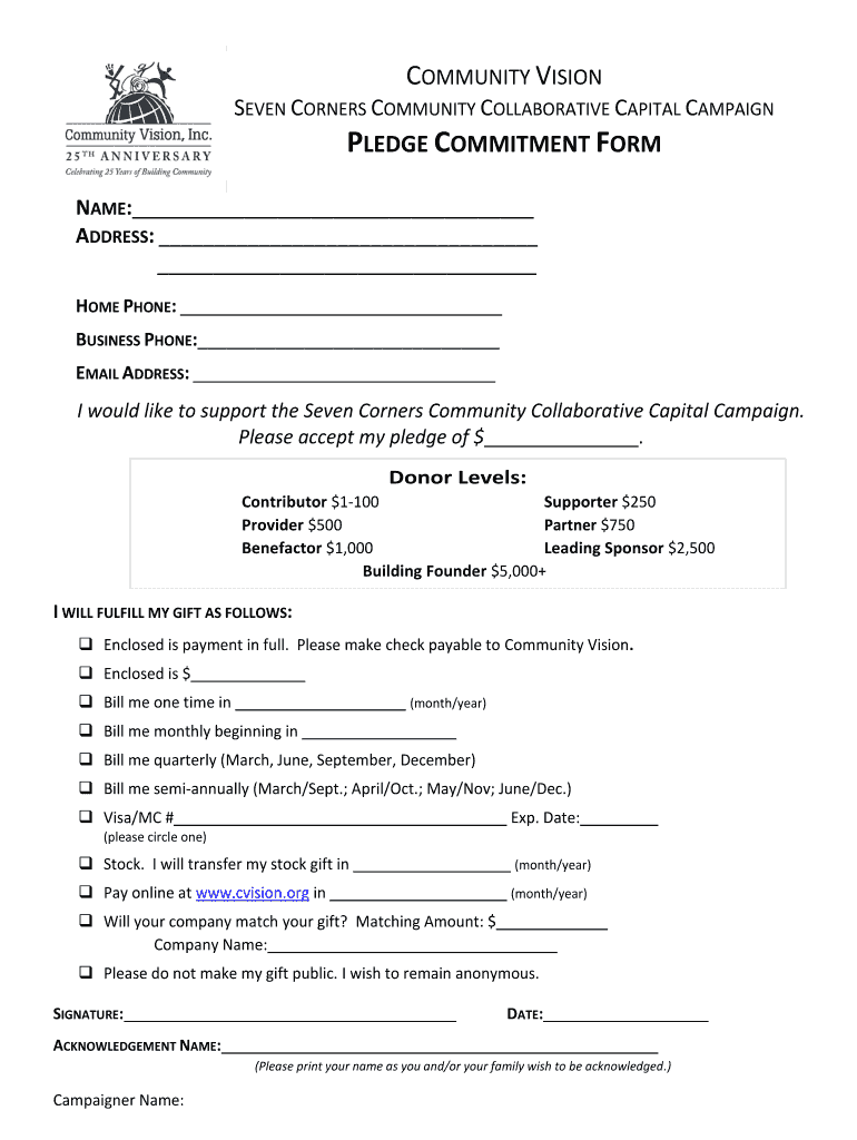 Fillable Online Seven Corners Community Collaborative: Community Vision's State-of ... Fax Email ...