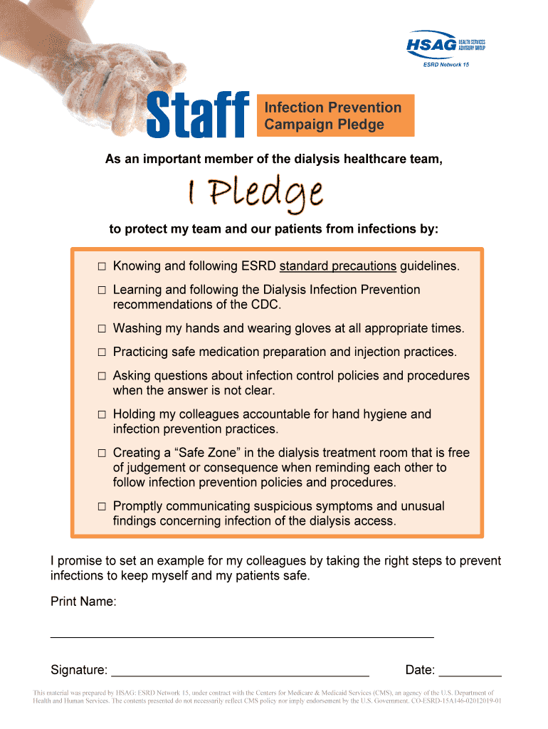 Fillable Online Staff Infection Prevention Campaign Pledge. Staff ...