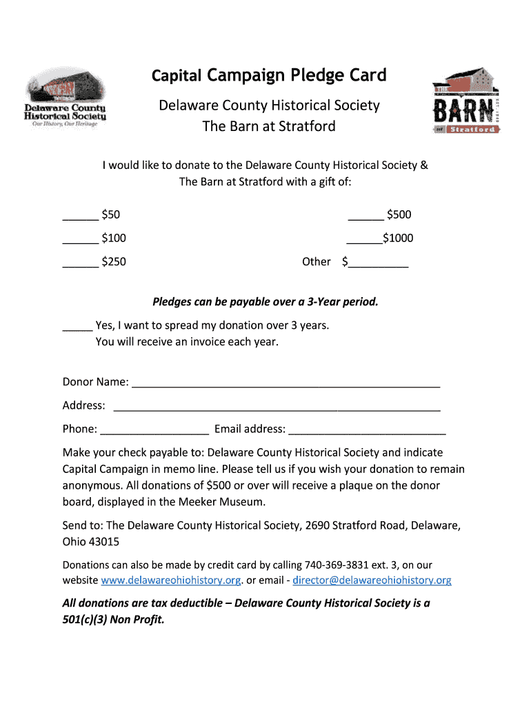 Fillable Online Society Holds Capital Campaign Dinner at the Barn ...