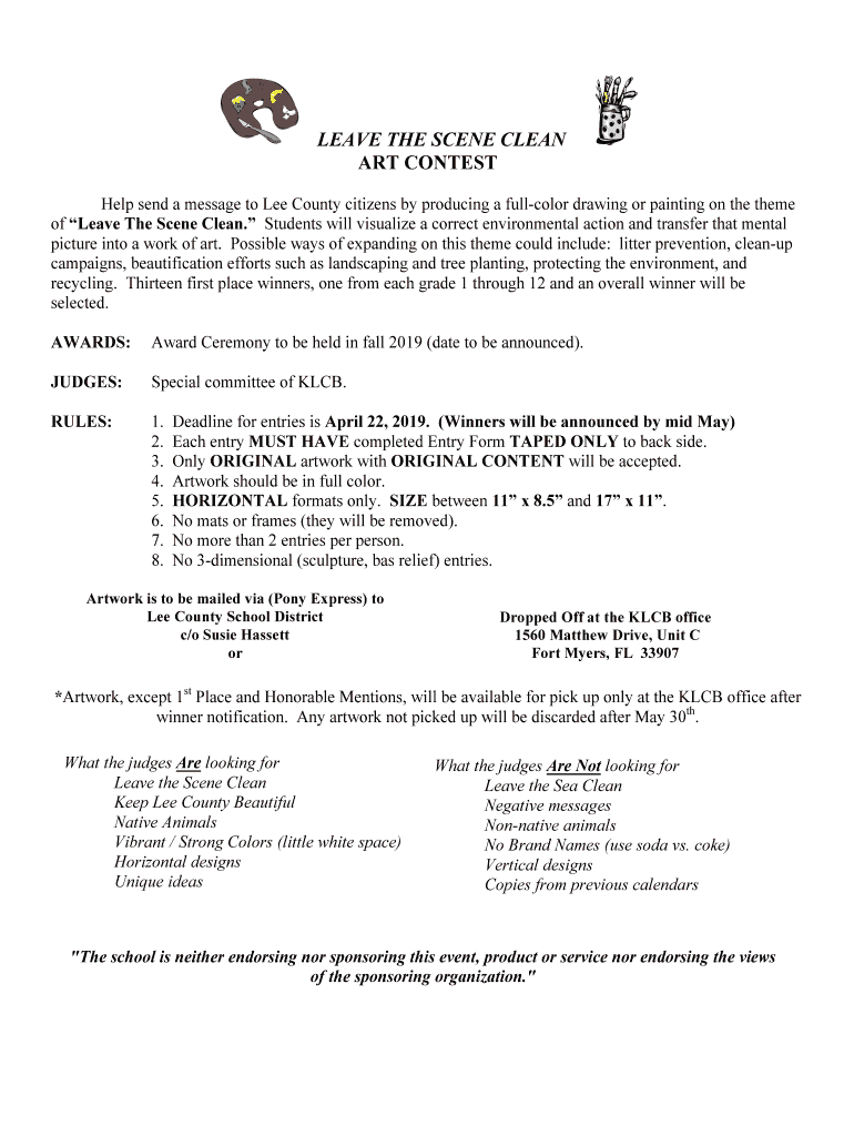 Leave The Scene Clean - Fill Online, Printable, Fillable, Blank | pdfFiller