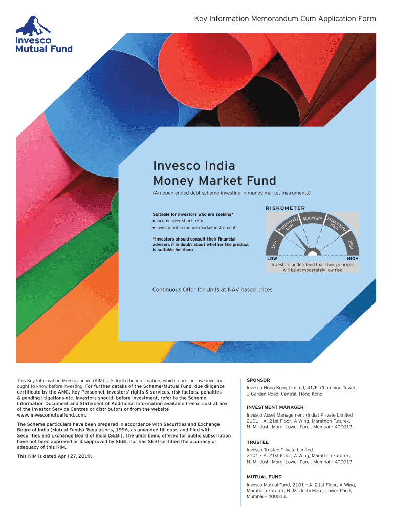 Fillable Online invesco funds - Key Information Memorandum Cum Application ... Fax Email Print ...
