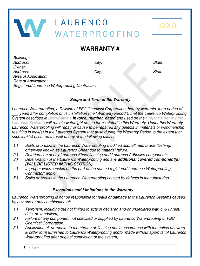 Fillable Online The BeaconF BuildingLaurenco Waterproofing Fax Email Print - pdfFiller