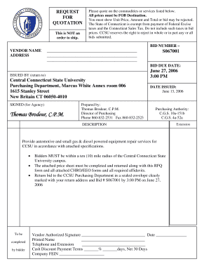Fillable Online Fillable Online das state ct REQUEST FOR All prices must be ... Fax Email Print ...