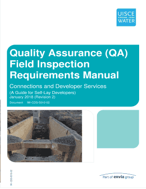 Fillable Online Quality Assurance (QA) Field Inspection ... - Irish ...
