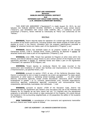 Fillable Online JOINT-USE AGREEMENT AND LEASE Fax Email Print - pdfFiller