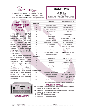 Fillable Online MODEL 5256 Fax Email Print - pdfFiller