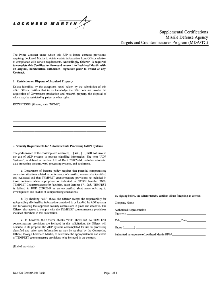 Fillable Online MISSILE DEFENSE AGENCY (MDA) - Under Secretary of ...