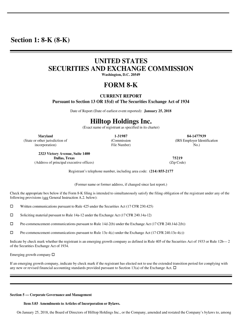 Fillable Online Indicate by check mark whether the registrant is an emerging growth company as ...