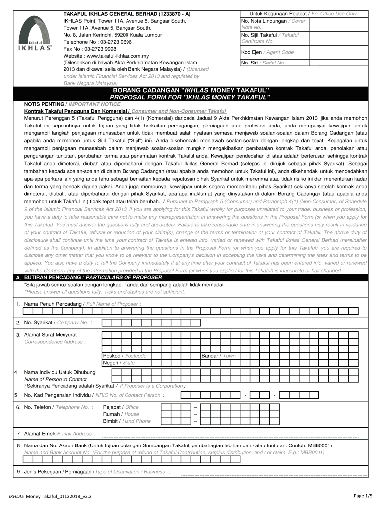 Fillable Online (Dilesenkan di bawah Akta Perkhidmatan Kewangan Islam Fax Email Print - pdfFiller