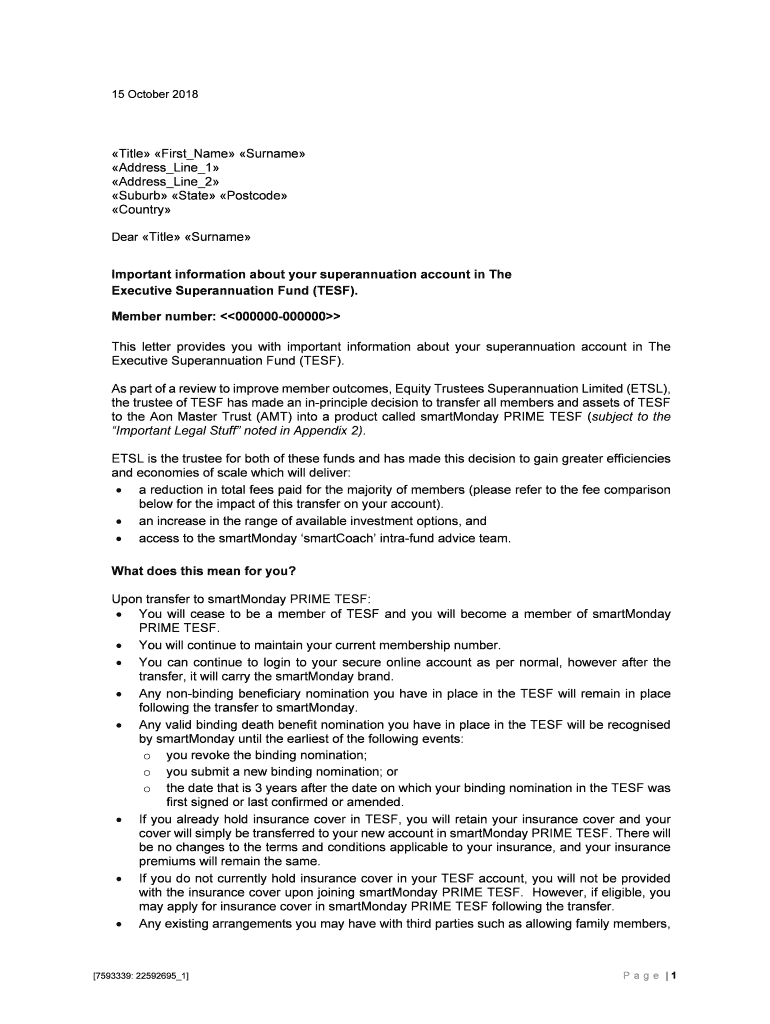 Fillable Online SEN 1 - MySuper 63.96ADVTESFFINAL Fax Email Print ...