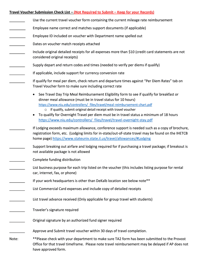 Fillable Online DD Form 1351-2 Travel Voucher CHECKLIST Expiration Term ...