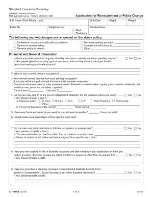 Fillable Online 18472nd.pdf. Application for Reinstatement or Policy Change Packet - IDI - ND ...
