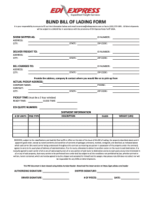 Edi Express Bol - Fill Online, Printable, Fillable, Blank | pdfFiller