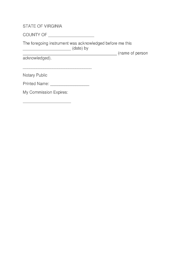 Fillable Online Virginia AcknowledgmentsIndividualUS Legal Forms Fax ...