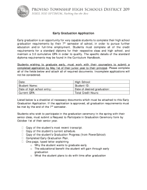 Fillable Online Early Graduation Request Procedures Fax Email Print ...