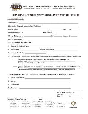 Fillable Online (Annual) Food Service License Application Fax Email ...