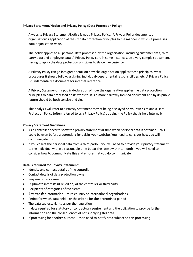 Fillable Online Privacy Policy UK Template - Make Your Free GDPR ...