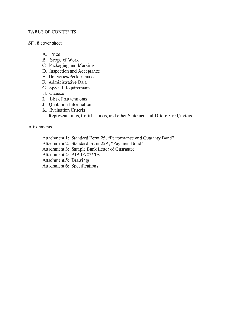Fillable Online photos state TABLE OF CONTENTS SF-1442 COVER SHEET D. INSPECTION AND ... Fax ...