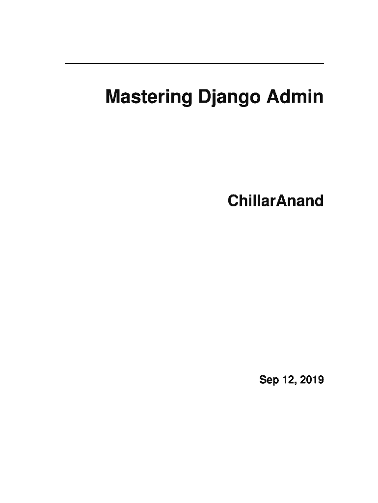 Fillable Online Mastering Django: Core: The Complete Guide to Django 1.8 ... Fax Email Print ...