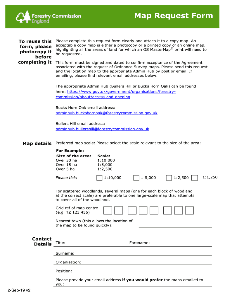 Fillable Online Fillable Online forestry gov Map request form ...
