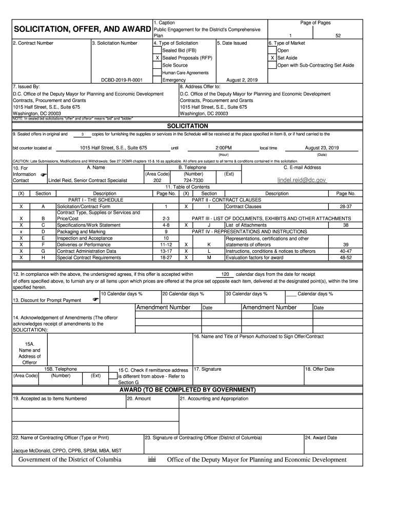 Fillable Online app ocp dc Solicitation - Office of Contracting and ...
