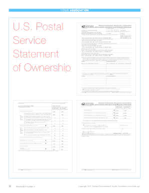 Fillable Online US Postal Service Statement of Ownership - National ...