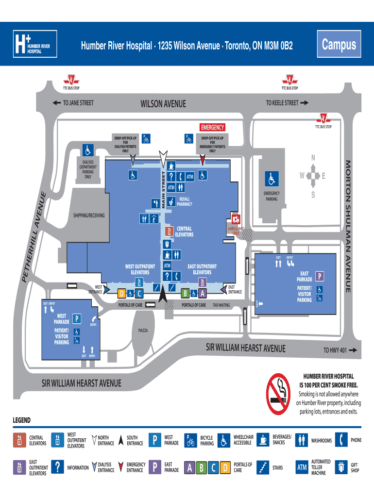 Humber River Hospital Map - Fill Online, Printable, Fillable, Blank ...
