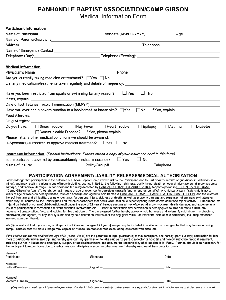 Fillable Online PBA Liability Release. Liability Release Form Fax Email ...