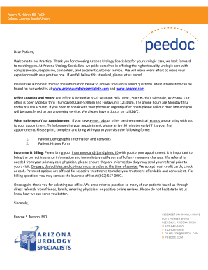 Fillable Online Vasectomy Patient Forms - Arizona Urology Specialists ...