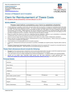 Fillable Online Publication Reimbursement Allowance Claim Form Fax ...
